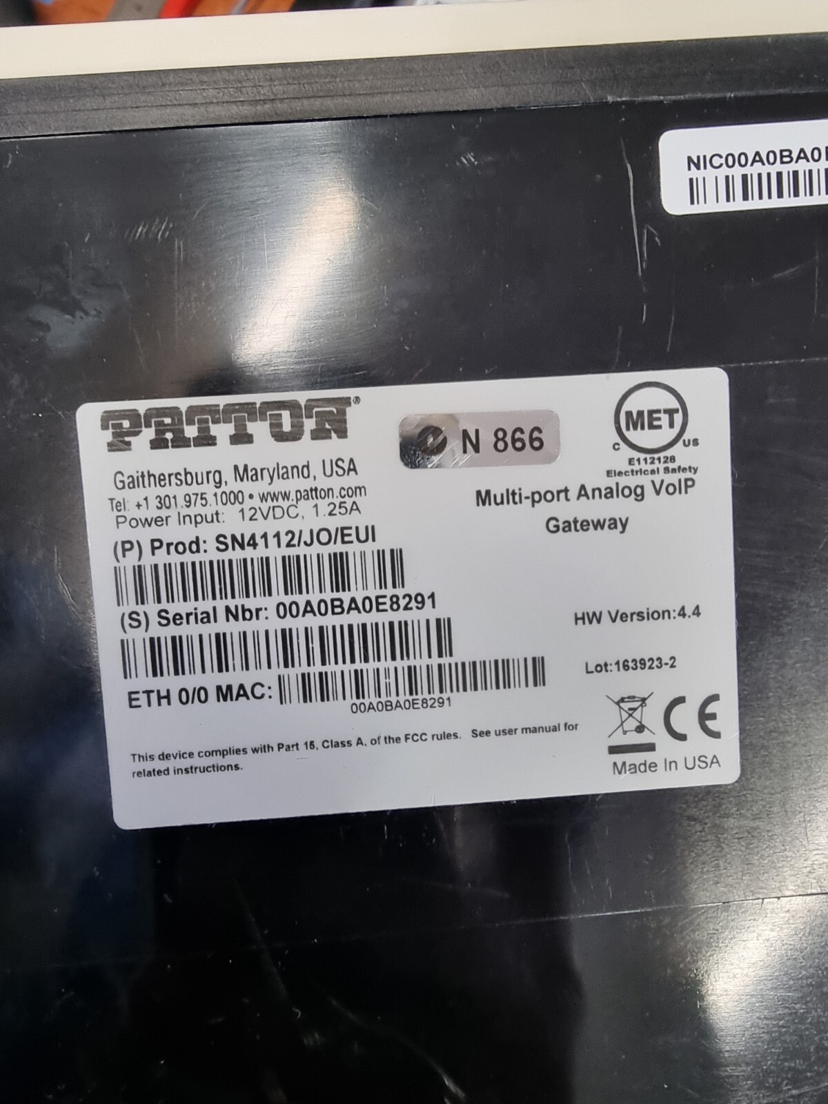 Patton SmartNode 4112 Voip Media Gateway Dual Analog Port VoIP SN4112 ...