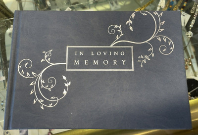 In Loving Memory Guest Book (Memorial Book, Funeral Book) Velvet Grey ...