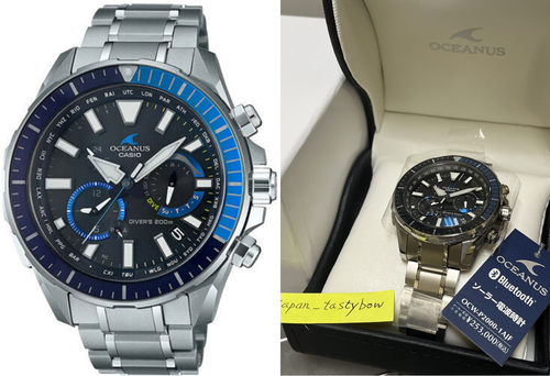 Casio Oceanus OCW-P2000-1AJF Cachalot Diver`s 200m Titanium Bluetooth ...