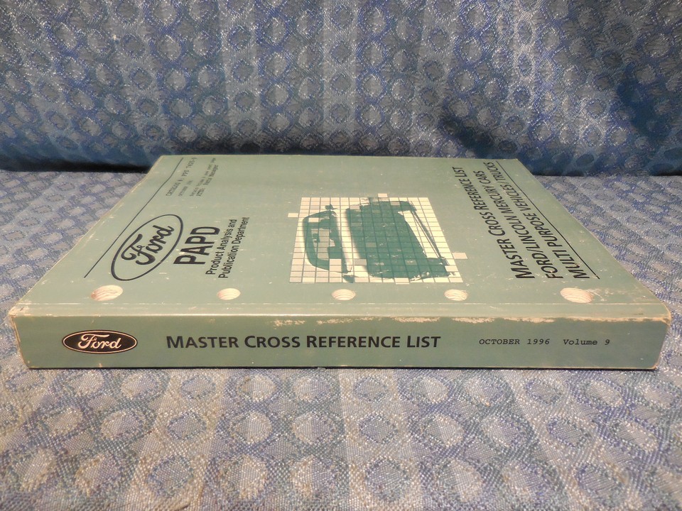 1994-1996 Ford Lincoln Mercury Truck Master Cross Reference List Manual ...
