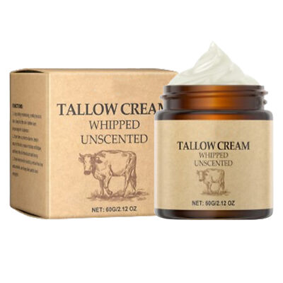 Beef Tallow for Face, Tallow Face Moisturizer 60G Organic Whipped Grass ...