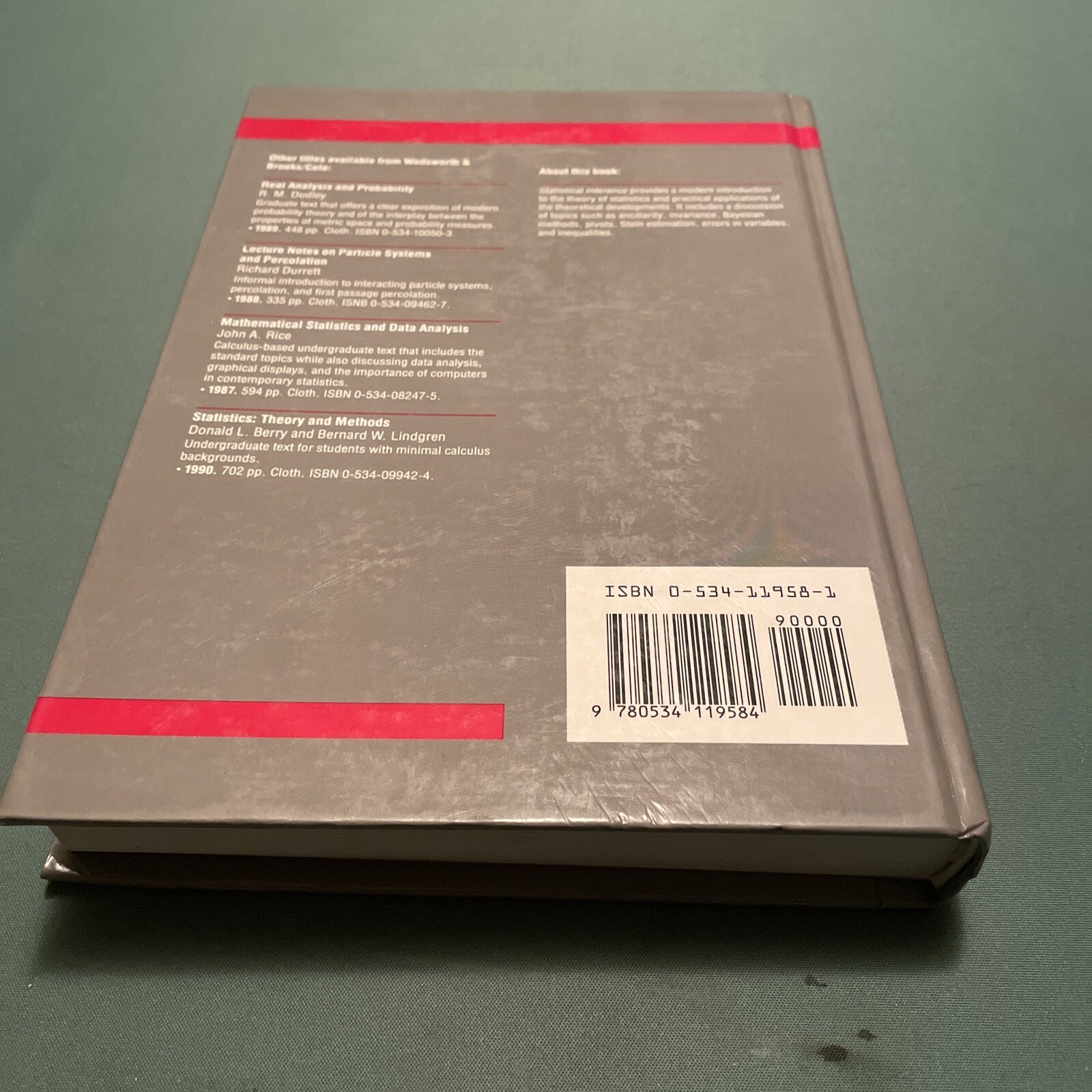 The Wadsworth and Brooks/Cole Statistics/Probability Ser.: Statistical ...