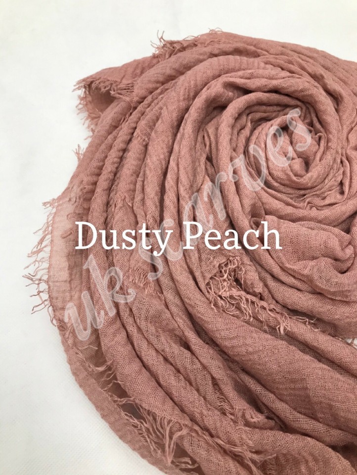 New Style Crinkle Scarf Hijab Plain Maxi Headscarf Crimp Scarves Shawl ...
