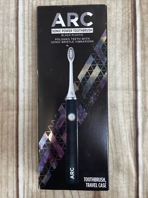 New ARC Plastic Sonic Power Toothbrush + Travel Case - Black/White | eBay