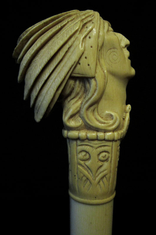 Native American Carved Walking Stick 1890 | eBay