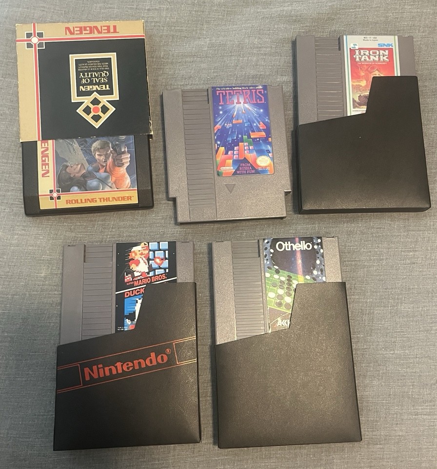 Nintendo NES 1985 Gray Video Game Console Lot Controllers & Games ...