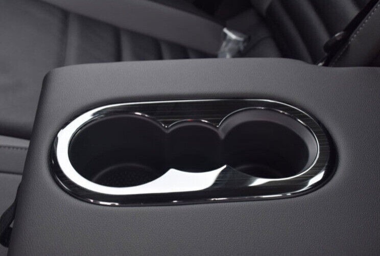 For Volkswagen Tiguan 17-2021 Black Titanium Rear Armrest Cup Holder ...