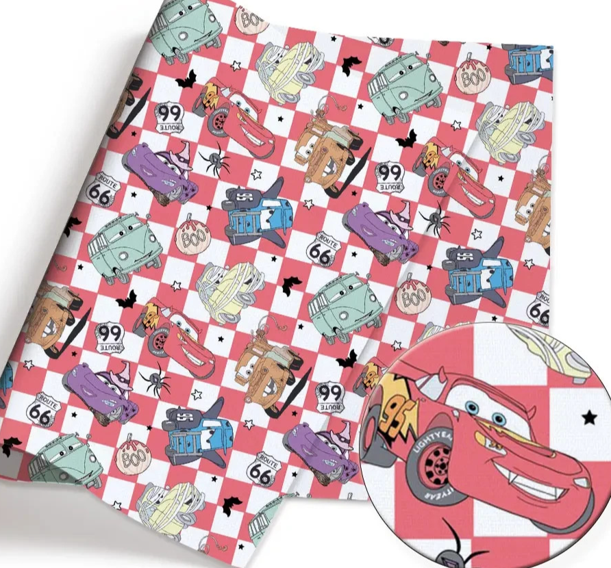 Polycotton Fabric Disney Cars Halloween Style Print – Half Yard 18x55 ...