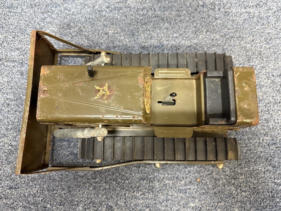 U•Vintage Tonka GR 2-2431 Army Green Bulldozer Large 12" Piece Good ...