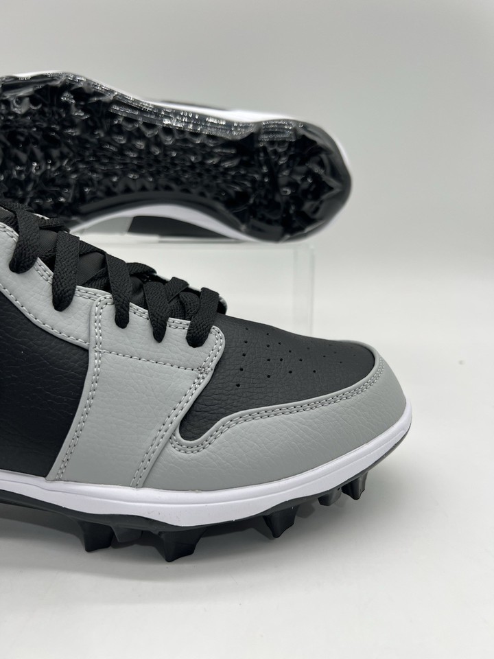 Mens Size 10 Nike Air Jordan 1 Mid TD Shadow Black Grey Football FJ6805 ...