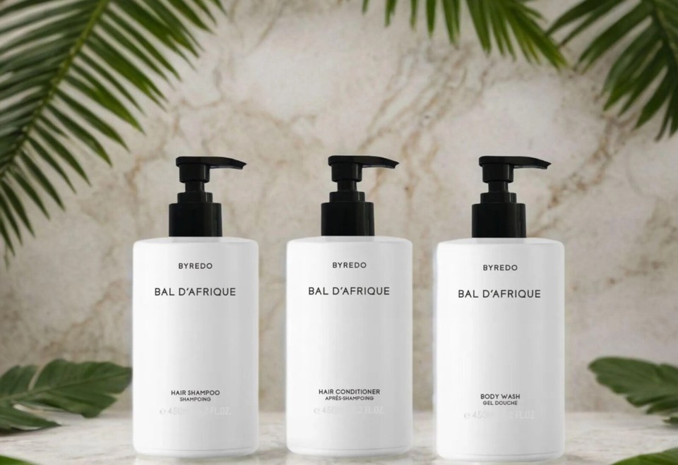 Byredo D'Afrique Shampoo & Conditioner & Body Wash Bundle Jumbo Pack ...