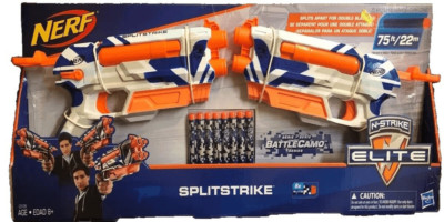 NERF N-STRIKE ELITE SPLITSTRIKE - 2 PACK GUNS WITH 75 DART REFILL PACK ...