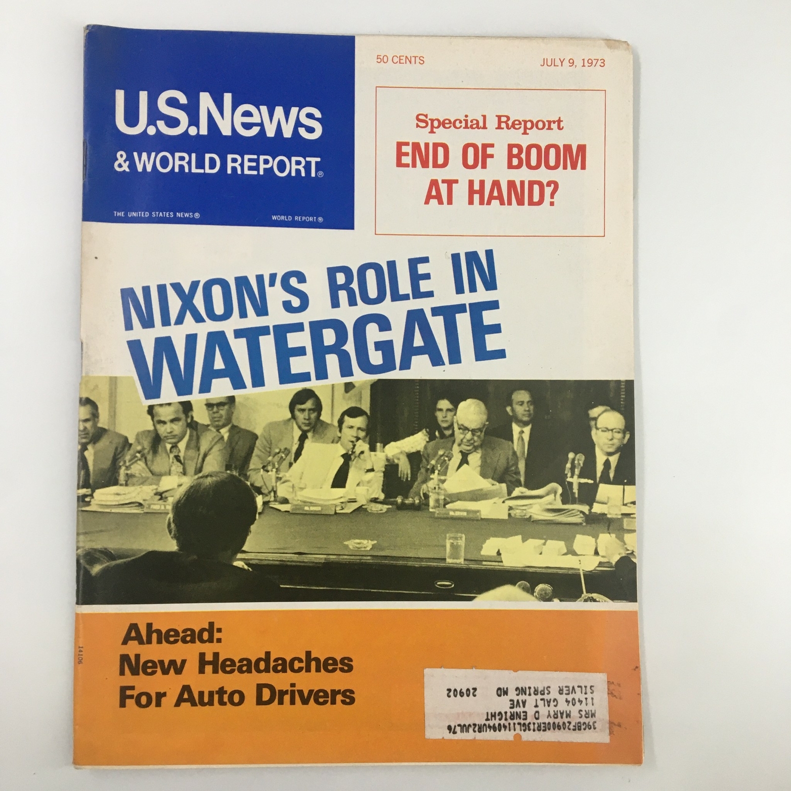US News & World Report Magazine July 9 1973 Richard Nixon's Role in ...