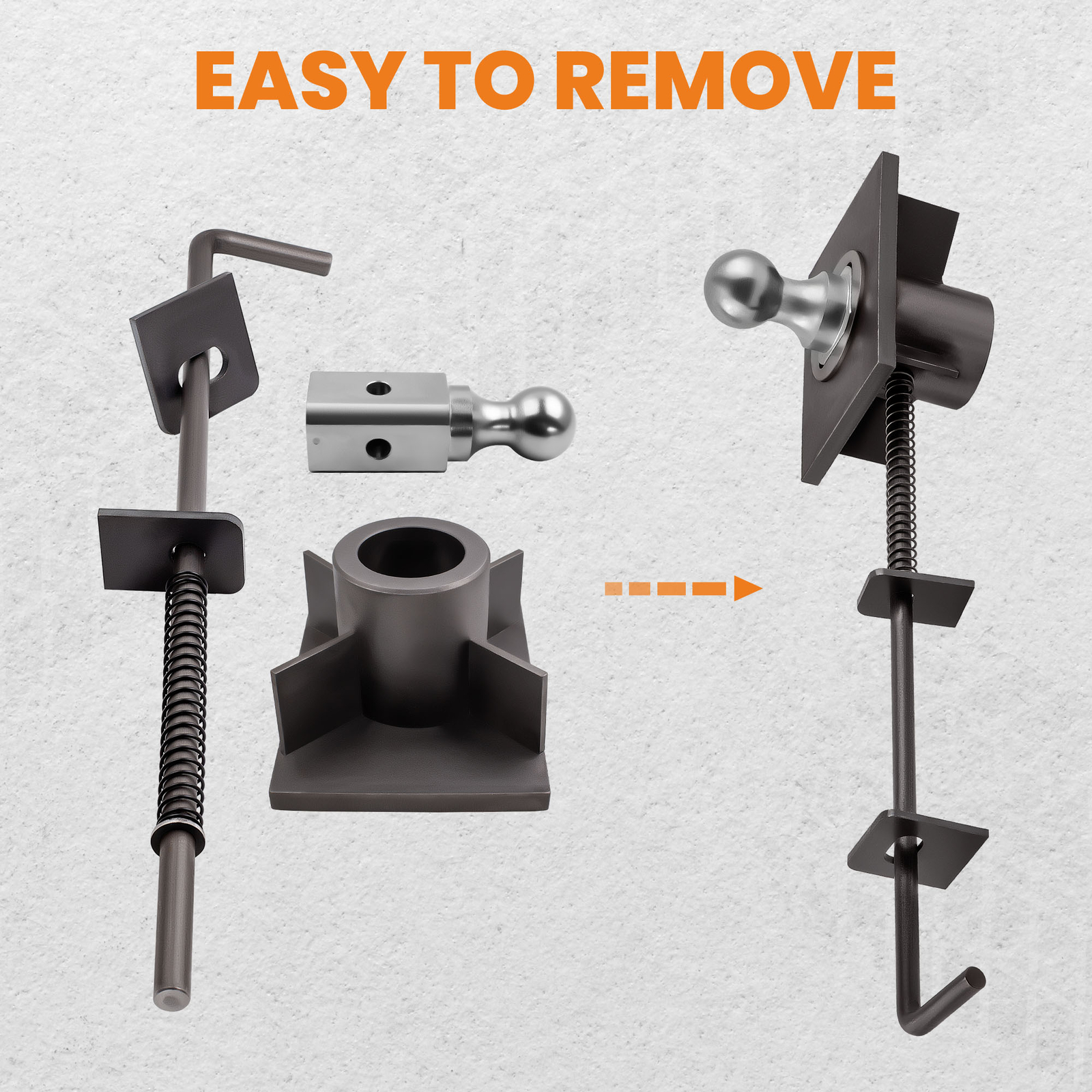 Universal Flatbed Gooseneck Trailer Hitch & 2-5/16" Ball For GNRK1500 ...