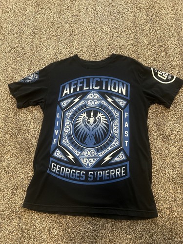 Affliction T Shirt Size M George St Pierre Rush Limited Edition | eBay