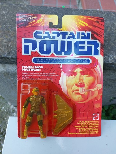 Mattel Capitan Power Captain vintage action figure 1986 Major Hawk ...