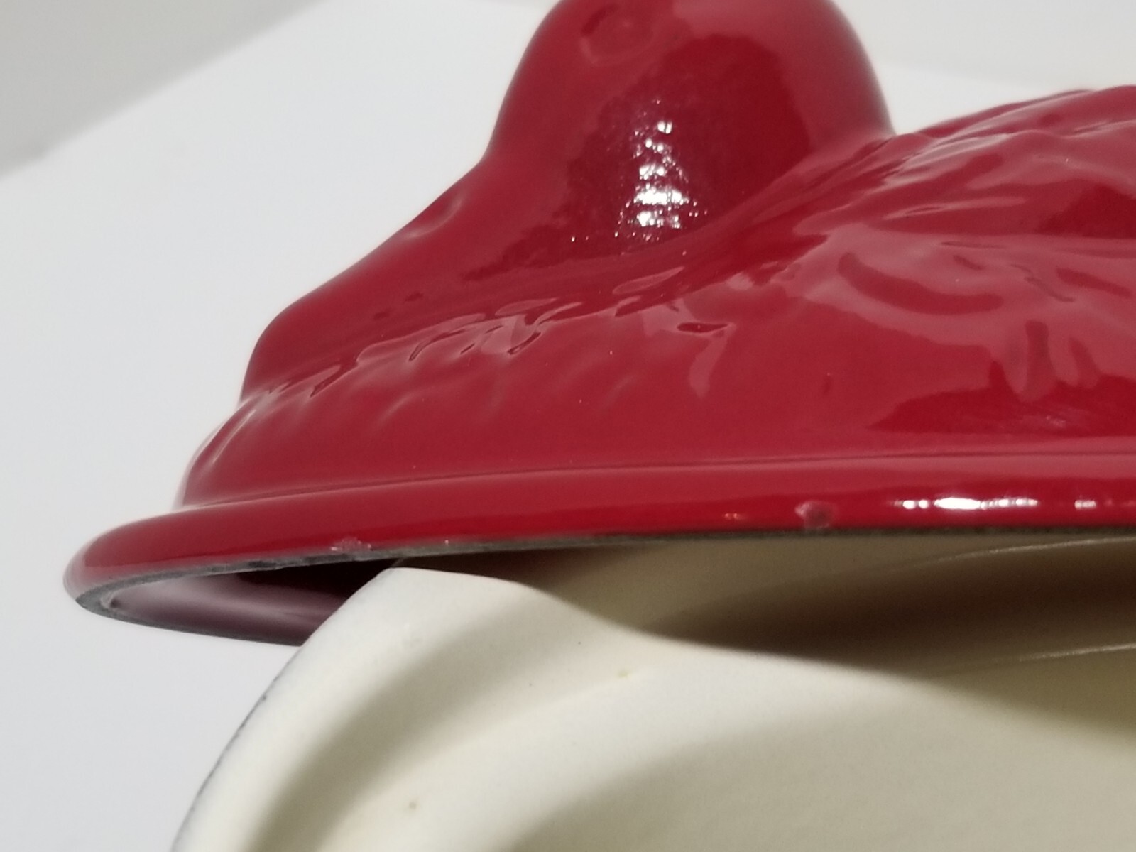 Chasseur France Dark Red Duck Enameled Cast Iron Pate Terrine Mold 1.25 ...