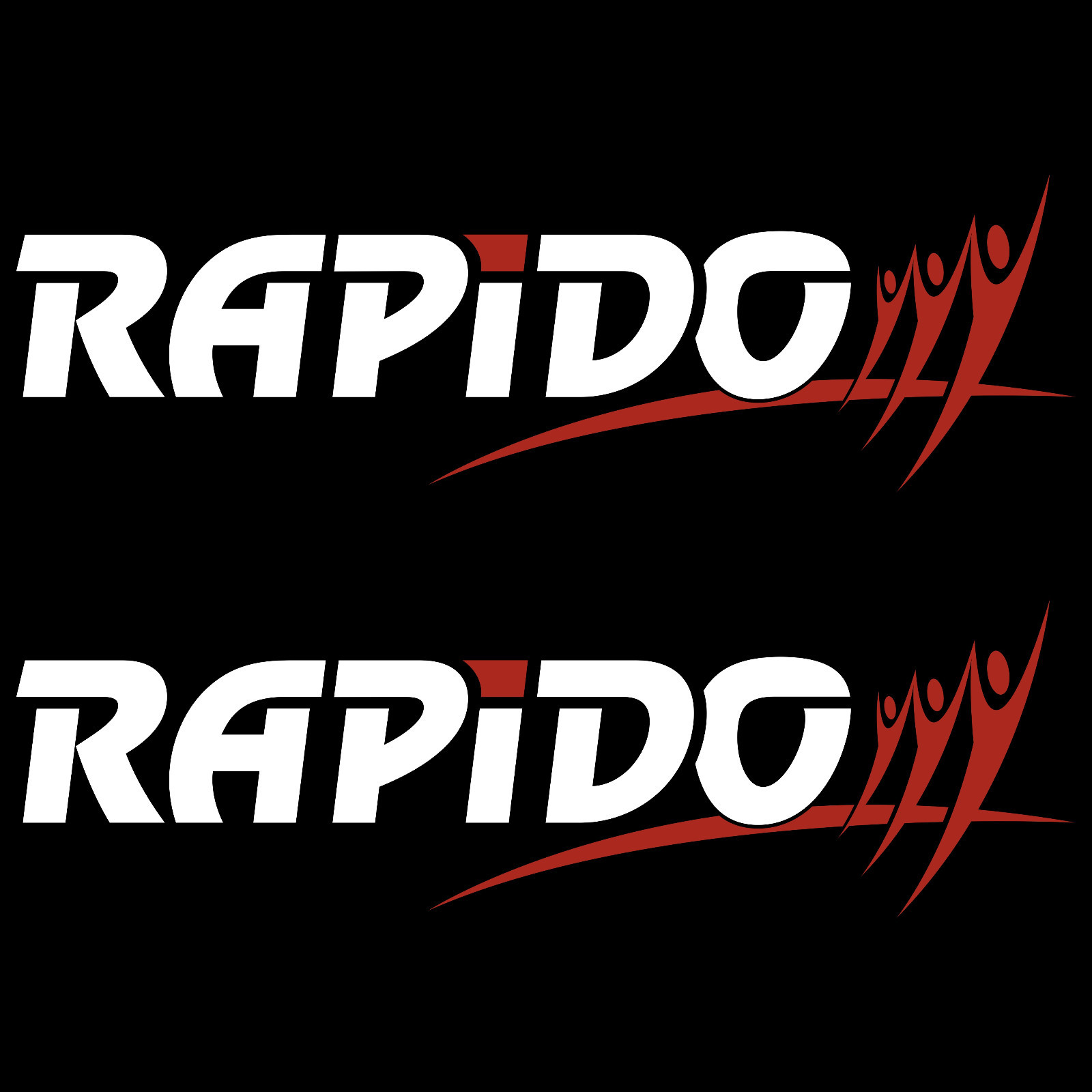 2 x RAPIDO 65cm x 19,6cm autocollant sticker camping car caravane ...