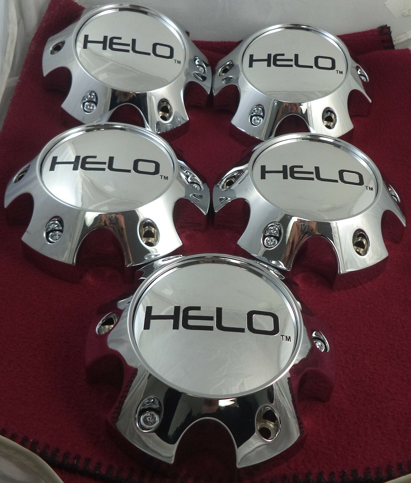 Helo Wheels Chrome Custom Wheel Center Caps Set of 5 # 1079L145-H42 ...