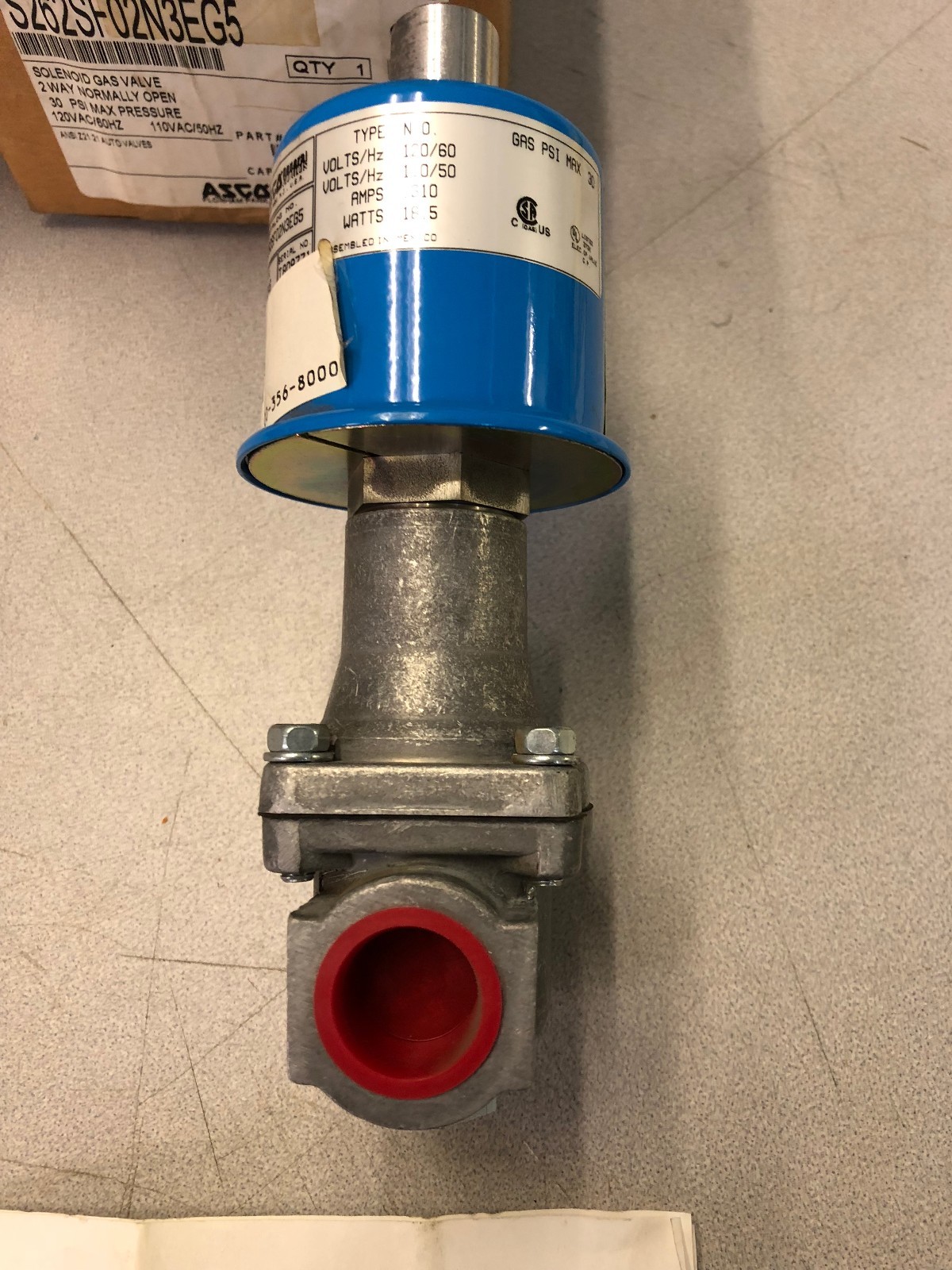 ASCO, S262SF02N3EG5, Solenoid, Gas Valve NEW!!! | eBay