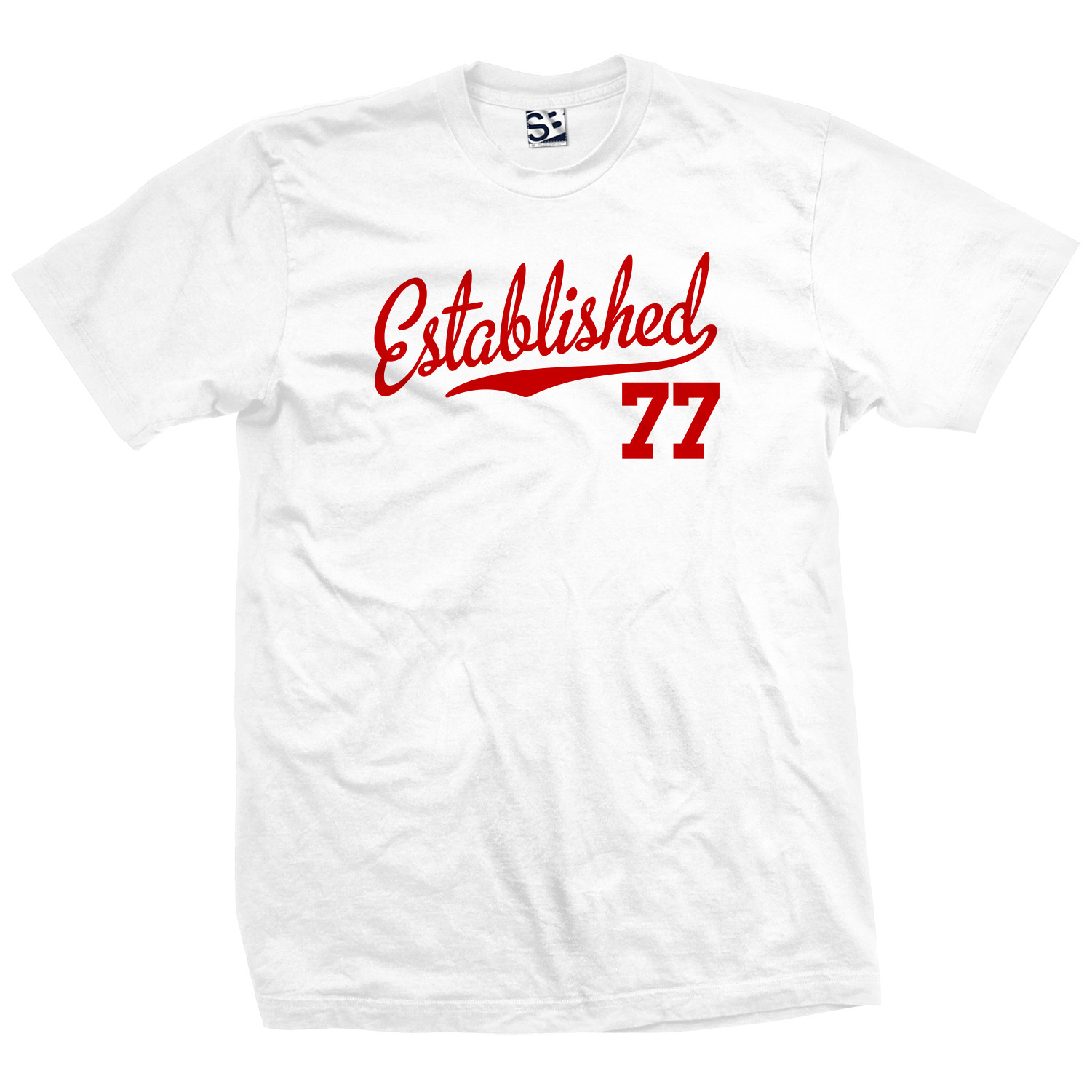Established 77 Script Tail Shirt - 1977 40 40th Birthday Anniversary ...