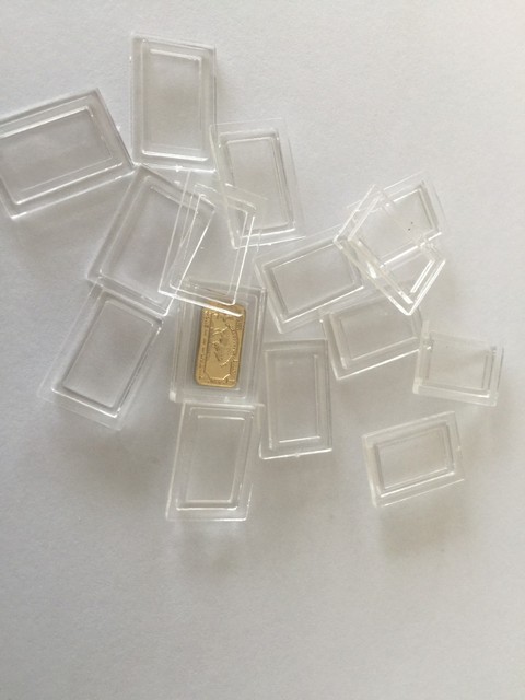 30 x 1 Gram Fine Silver Bullion Gold Bar bullion Holders Cases capsules ...
