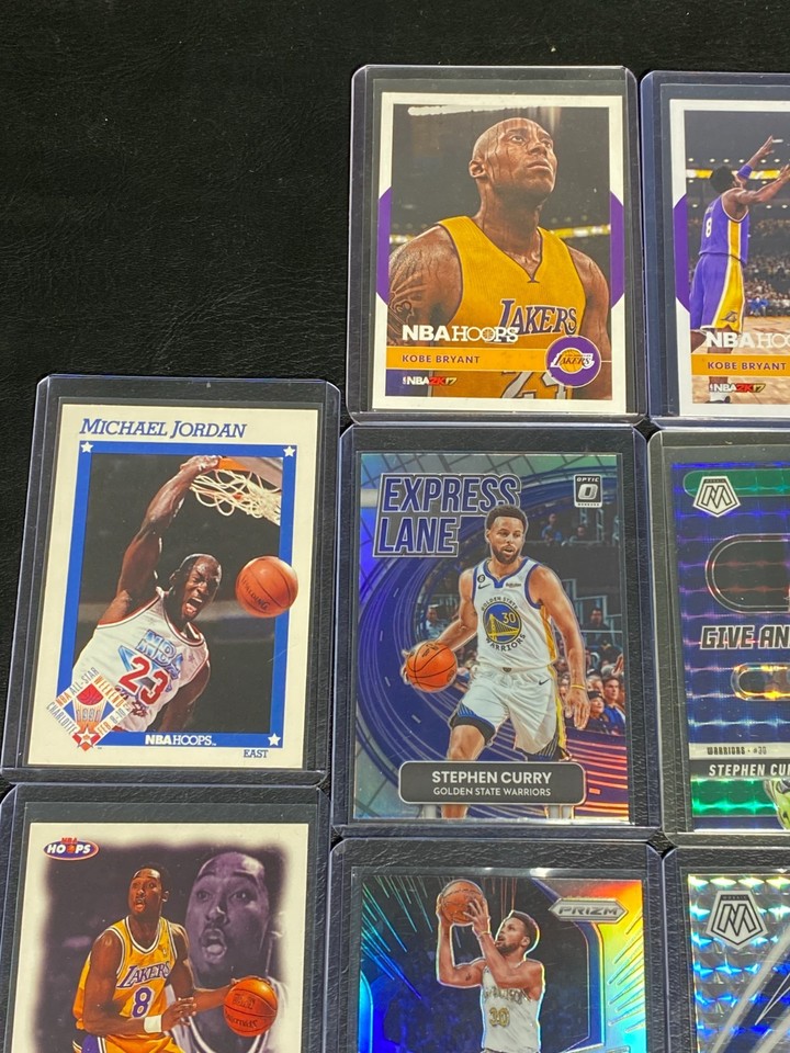 15 Card GOAT Lot Michael Jordan Lebron James Kobe Bryant Stephen Curry ...