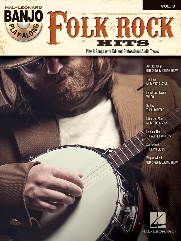Folk/Rock Hits Banjo Play-Along Vol 3 Tab Music Learn Songs Hal Leonard ...