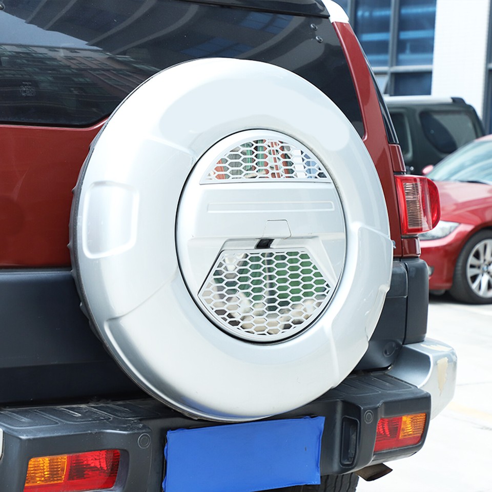 Steel + Alloy Silver Spare Tire Cover Patch For Toyota FJ Cruiser 2007 ...