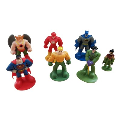 DC Super Friends Comics Super hero Mini 2" Action Figures Cake Toppers ...
