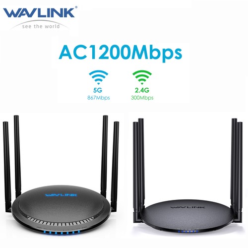 AC1200 Wireless Dual Band 5 GHz+2.4 GHz WiFi Router 4 x 5 dBi High-Gain ...