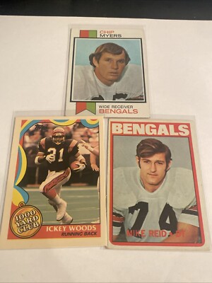 Cincinnati Bengals 3 Card Lot Mike Reid Chip Myers Ickey Woods Free ...