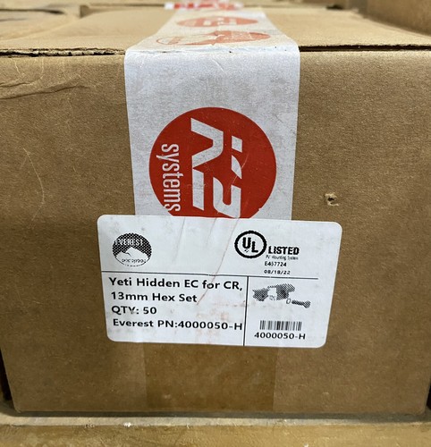 *BOX of 50* K2 Yeti 400050-H Hidden End Clamp Cross Rail Hex 13mm Solar ...