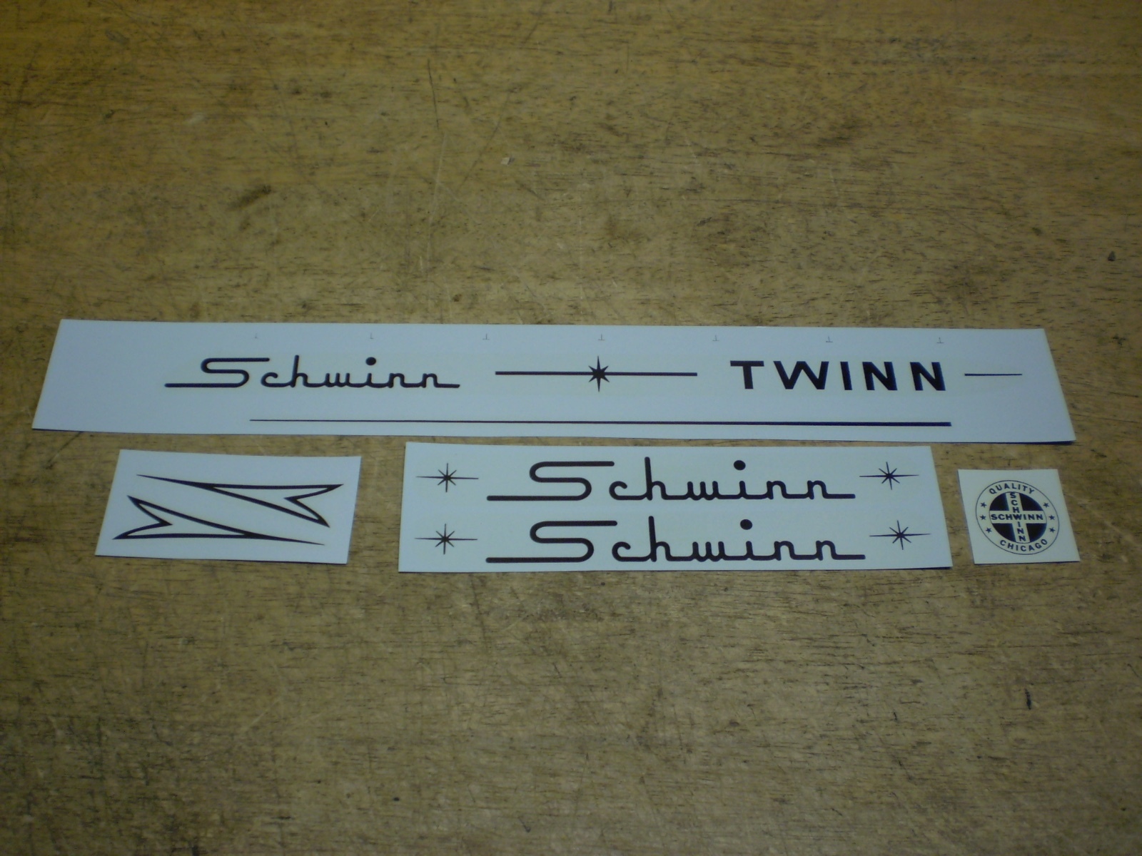 Vintage Schwinn Twinn Tandem Bicycle BLACK Decal Set Decals | eBay