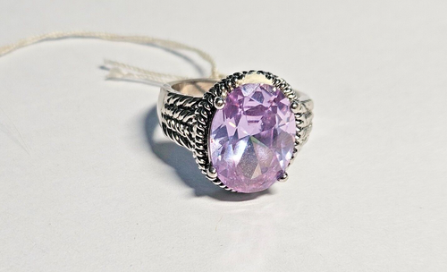 Vintage Silver Toned Purple Rhinestone Costume Jewelry Ring Size 9 | eBay