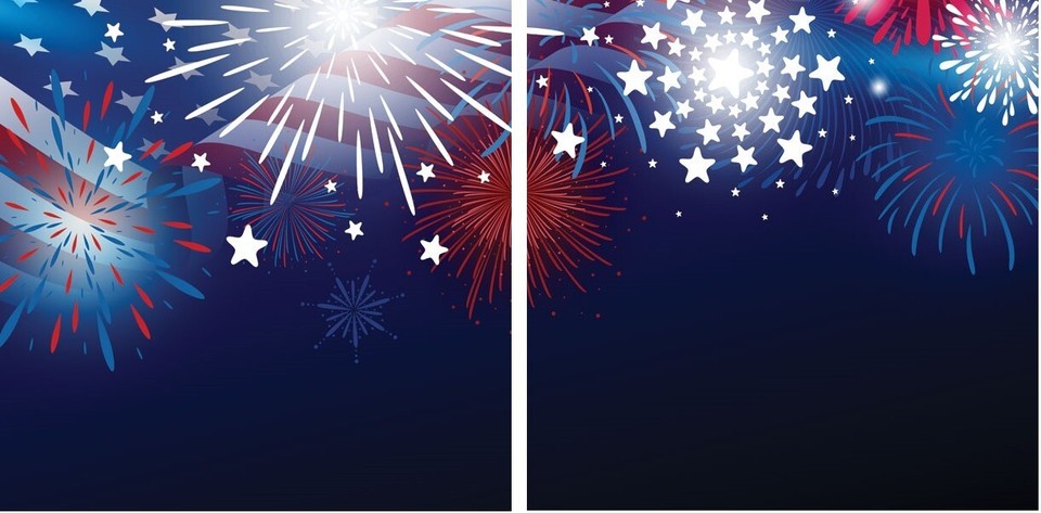 Fireworks at Night, patriotic, DS scrapbook paper - Scrapbook Customs ...