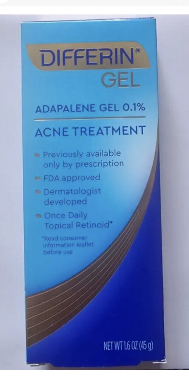 Differine gel 0.1% Adapalene Gel Acne Treatment, 1.6OZ Exp 10/2024 | eBay