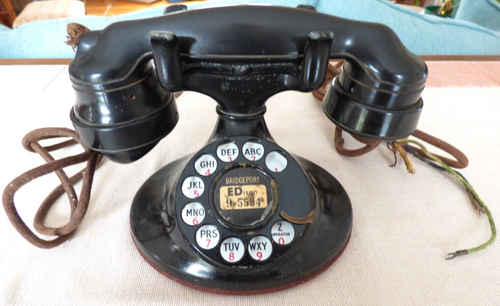 Antique Western Electric 202 Telephone w E1 handset & 4H dial | eBay