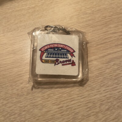 Vintage Atlanta Braves Atlanta-Fulton County Stadium keychain New Lykes ...