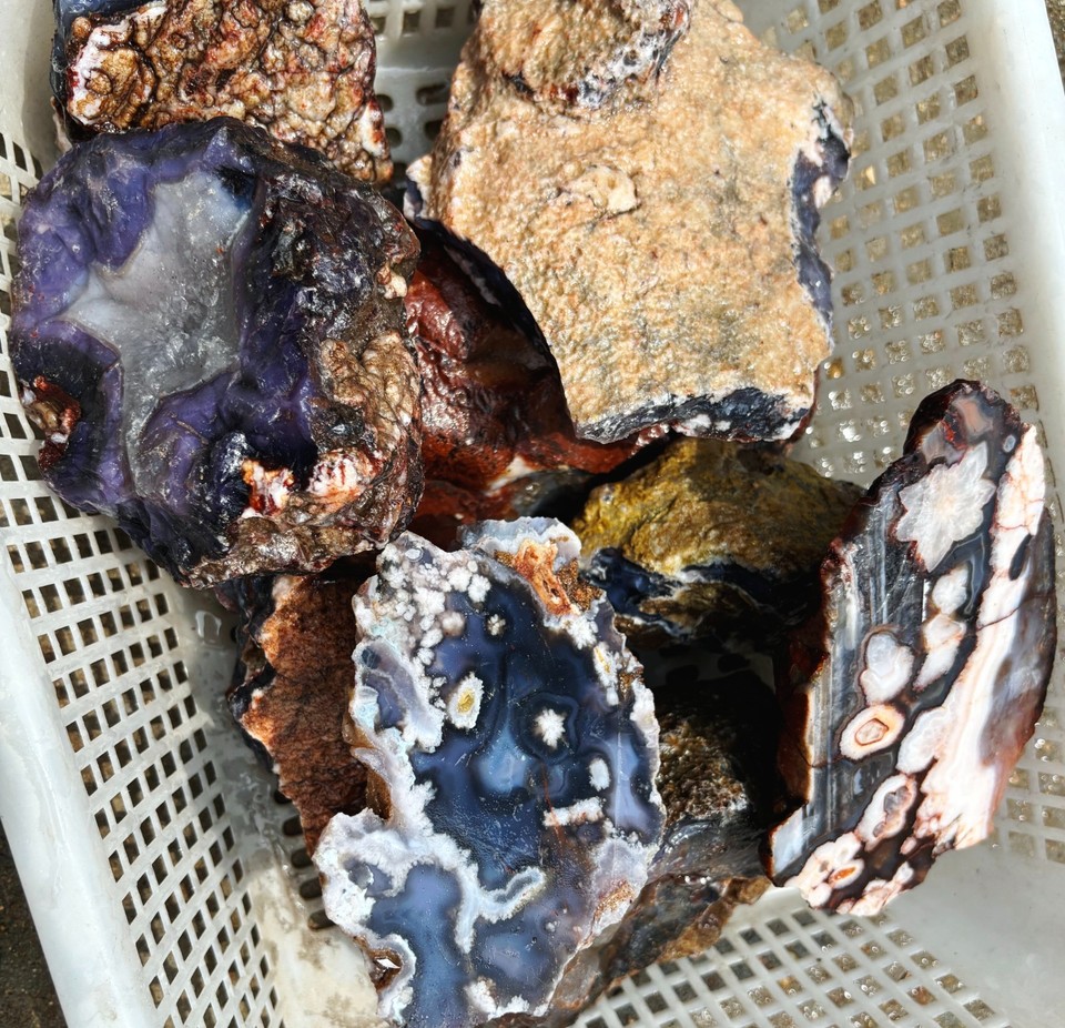 10kg Raw Natural Rare Blue Snowflake Flower Agate Rough Reiki Stone ...