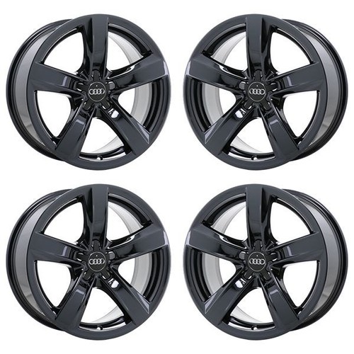 18" AUDI A5 PVD BLACK CHROME WHEELS-C RIMS FACTORY OEM 58959 EXCHANGE ...