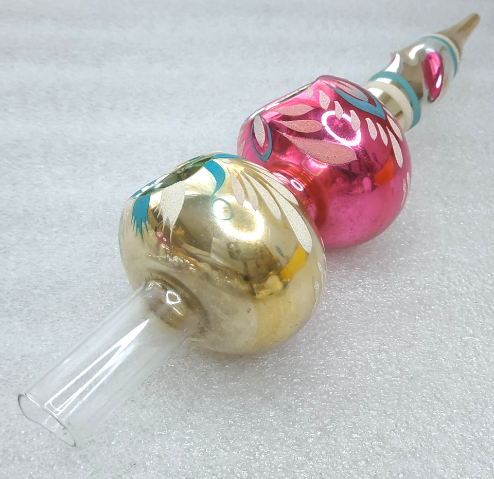 Rare Vintage Mercury Glass Christmas USSR 1960s Ornament Xmas Decor On ...