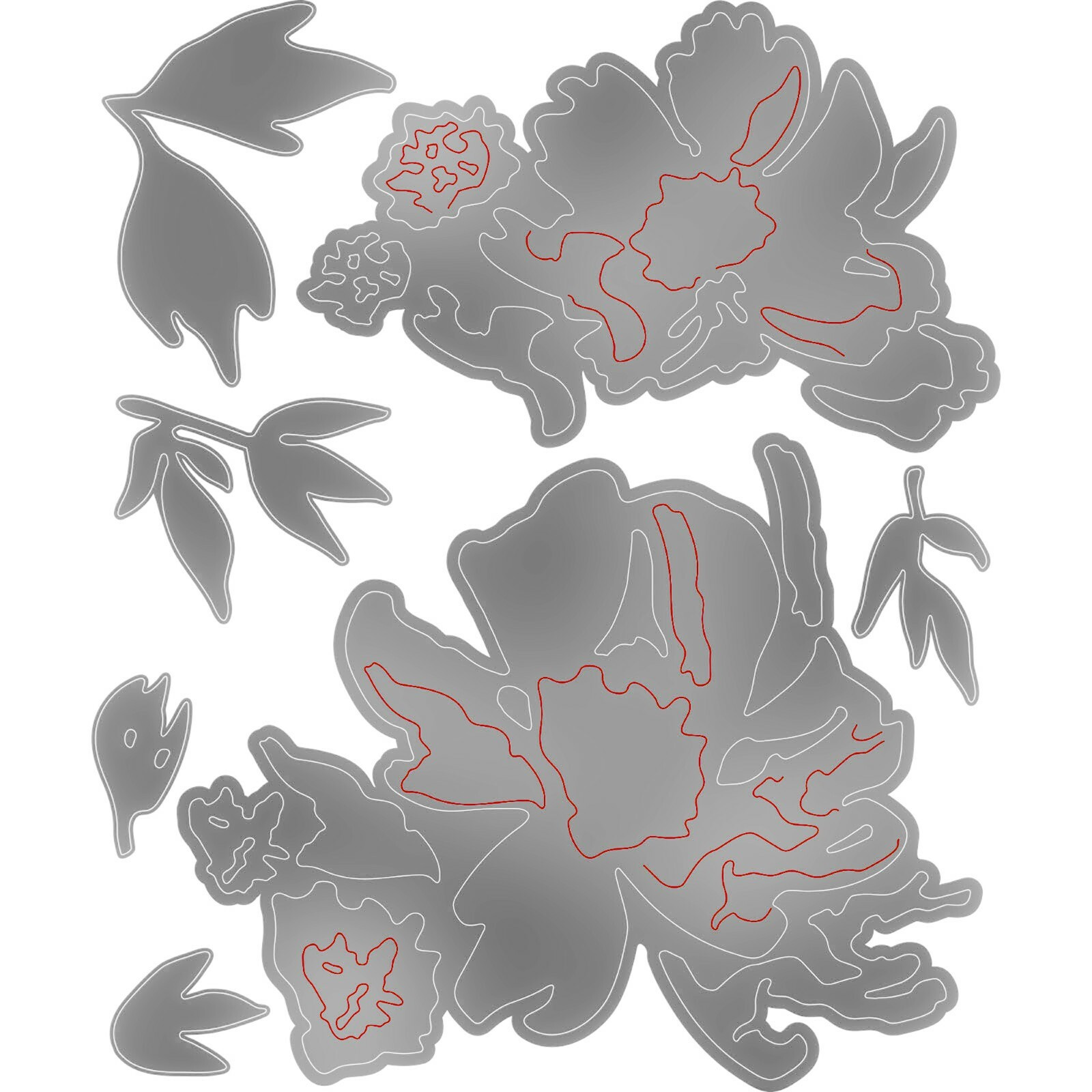 New Sizzix Thinlits Brushstroke Flowers #1 7pc #665209 Retail $24.99 Tim Holtz | eBay