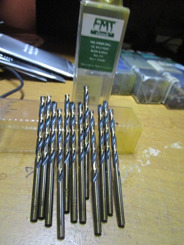 #16 HSS 135° Split Point Black and Gold Finish FMT® Jobber Drill qty 12 ...