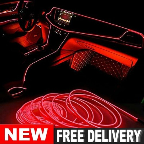 Car Interior Lighting Auto LED Strip Wire Rope Tube Line Flexible Neon ...