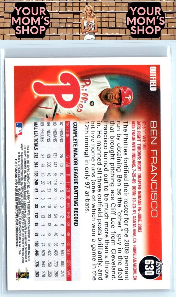 2010 Topps Philadelphia Phillies #PHI10 Ben Francisco | eBay