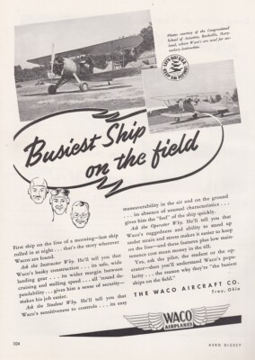 1942 Waco Aircraft ad 8/21/2023ii | eBay