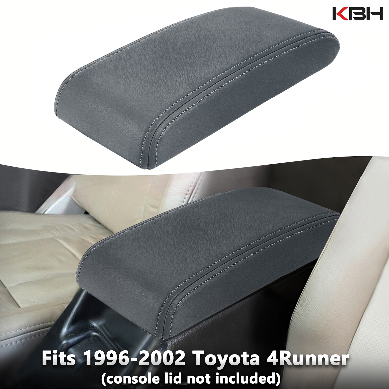 Fits 1996-2002 Toyota 4Runner Center Console Lid Armrest Leather Cover ...