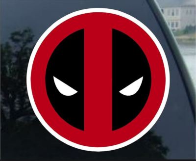 Marvel Deadpool Face Vinyl Window Sticker Decal Graphic Laptop Wall ...