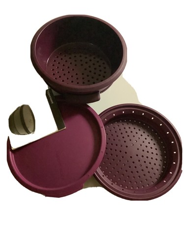 TUPPERWARE Purple SMART STEAMER 4 Pc. Microwave Cooker Set | eBay